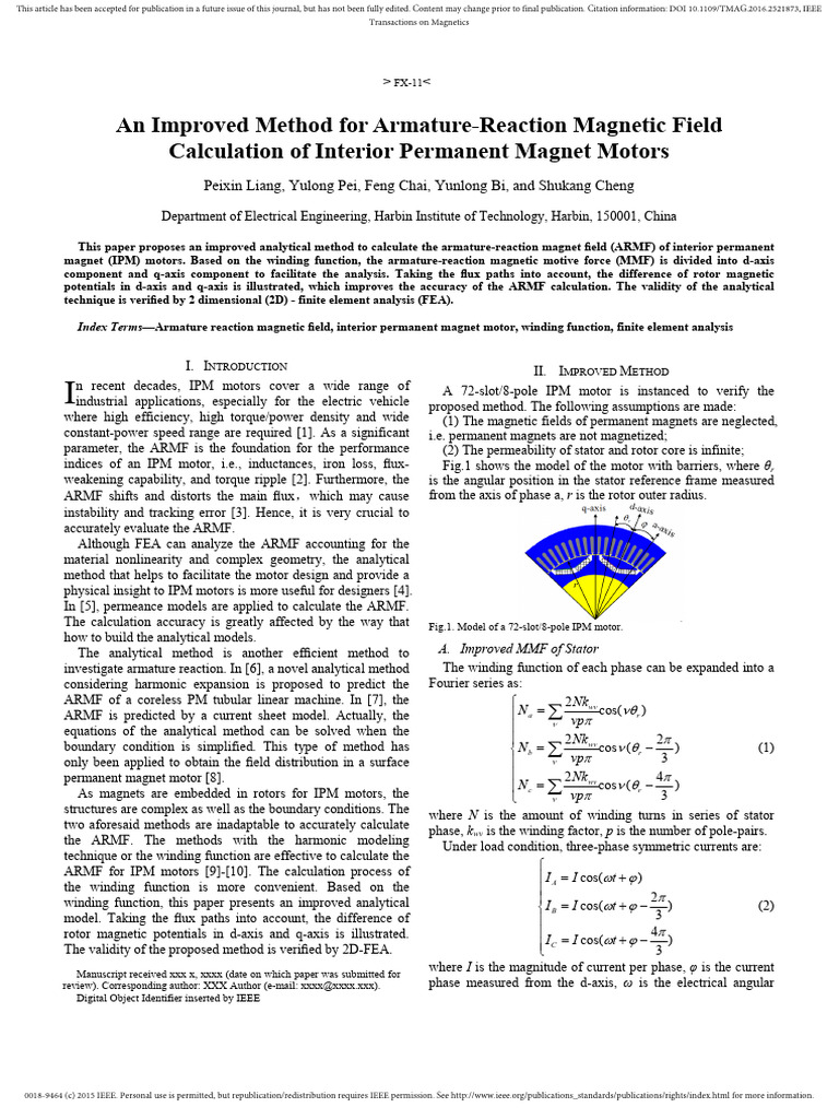 2016_Liang_An Improved Method for Armature-Reaction Magnetic Field Calculation of Interior ...