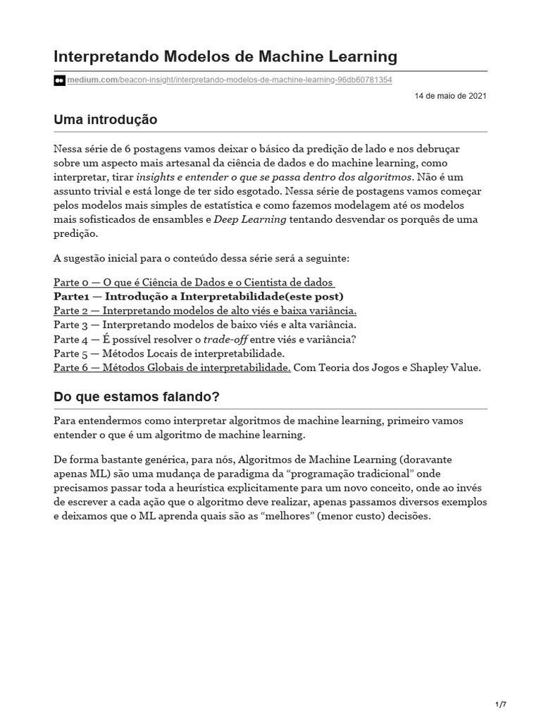 Silva - 2021 - Interpretando Modelos de Machine Learning | PDF ...