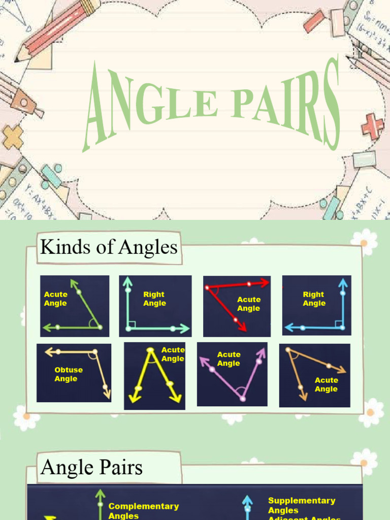 ANGLEPAIRS | PDF | Angle | Geometric Measurement