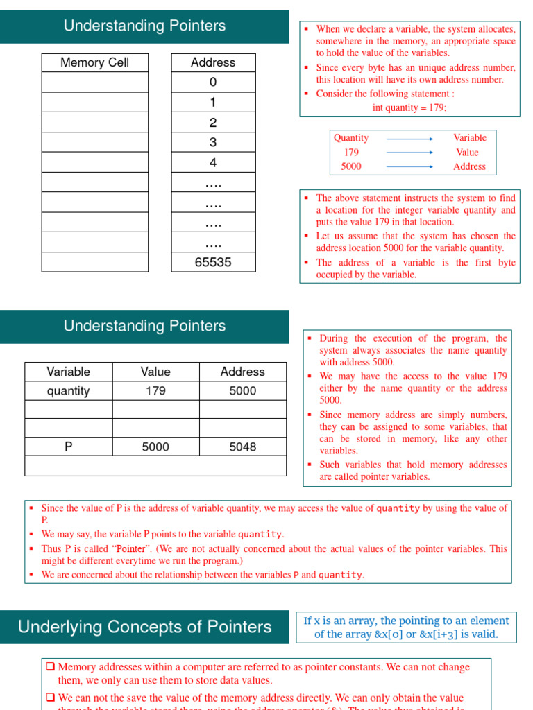 Pointers | PDF | Pointer (Computer Programming) | Data Type