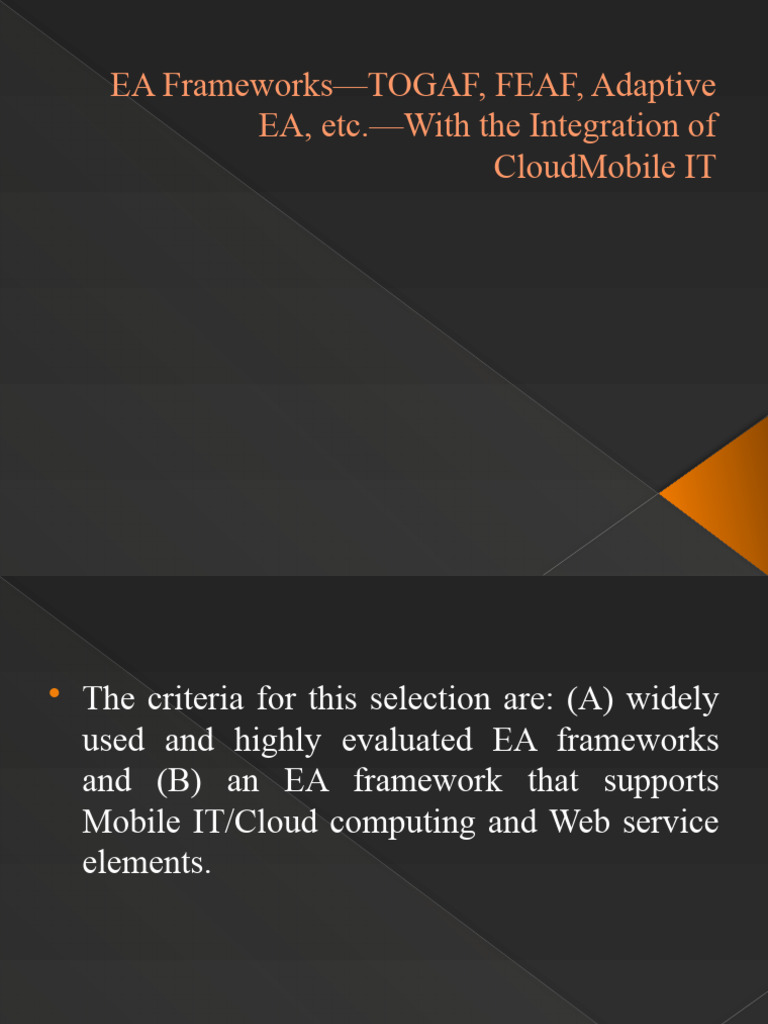 CH - 6 EA Frameworks | PDF | Computers | Technology & Engineering