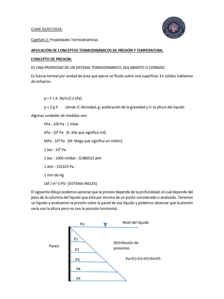 Clase 02-07. Termodinamica | PDF | Calor | Vapor