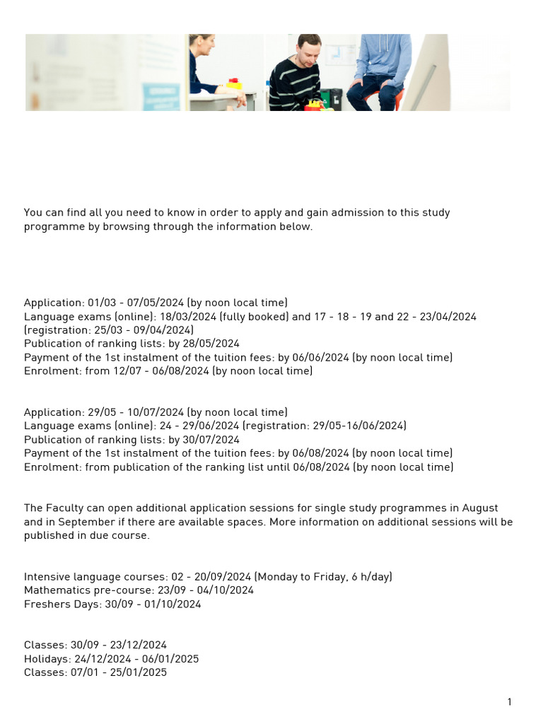 Computer Science Bachelor Admission 2024/25 | PDF | University And ...