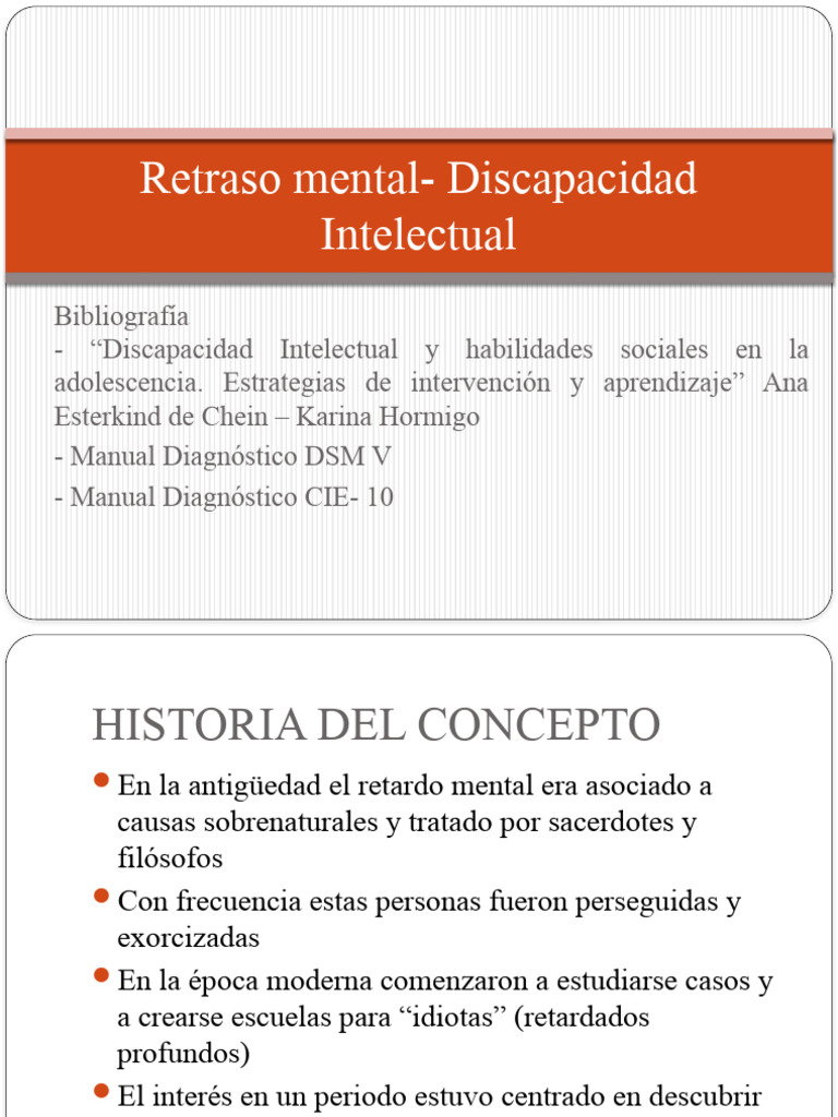 Historia y Diagnóstico del Retraso Mental | PDF | Discapacidad ...