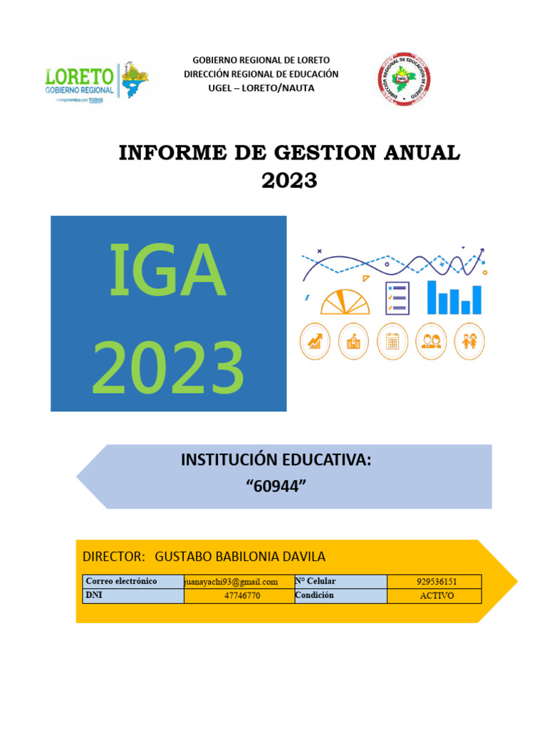 INFORME DE GESTION ANUAL Juan Ayachi Solterito Secundaria 2023 | PDF | Pedagogía | Maestros