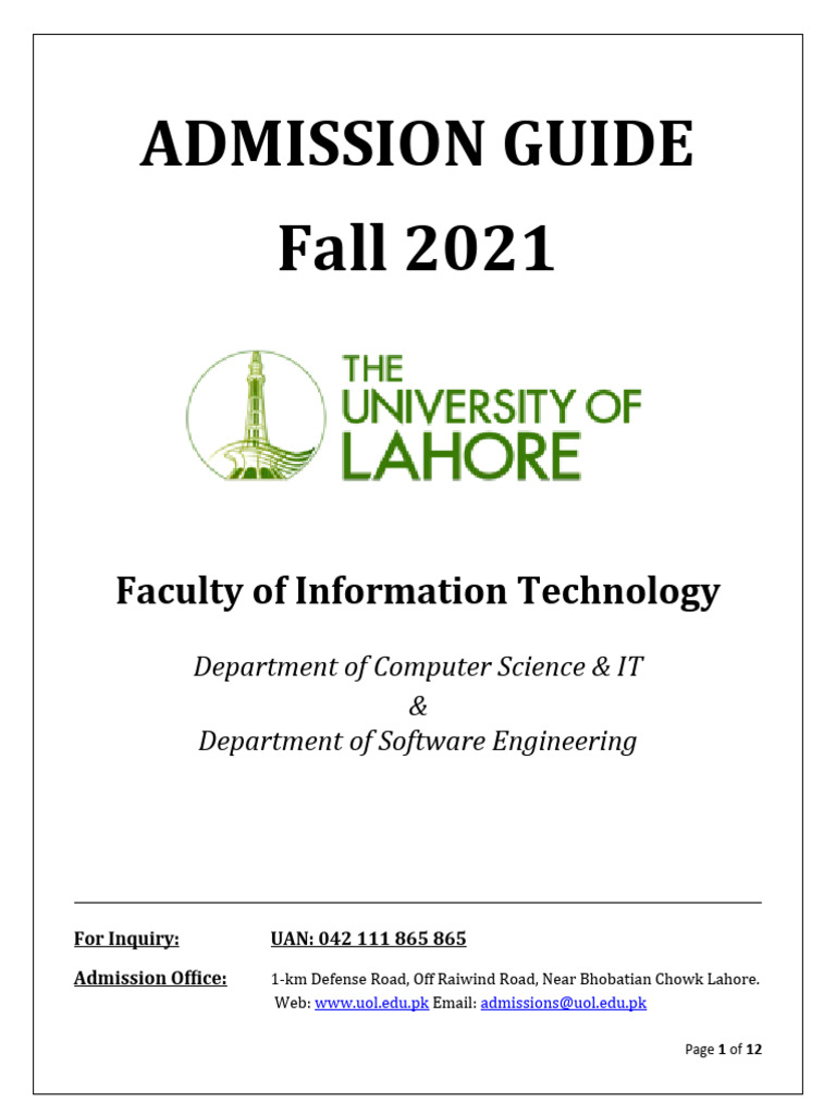 Department of Computer Sciences Software Engineering | PDF | Postgraduate Education | Master Of ...