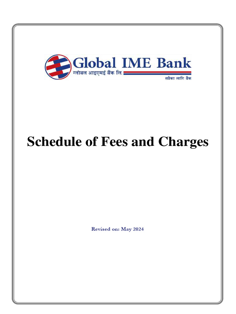 Standard Fee and Charges V2 For Website May 082024 9af1f7906a | PDF ...