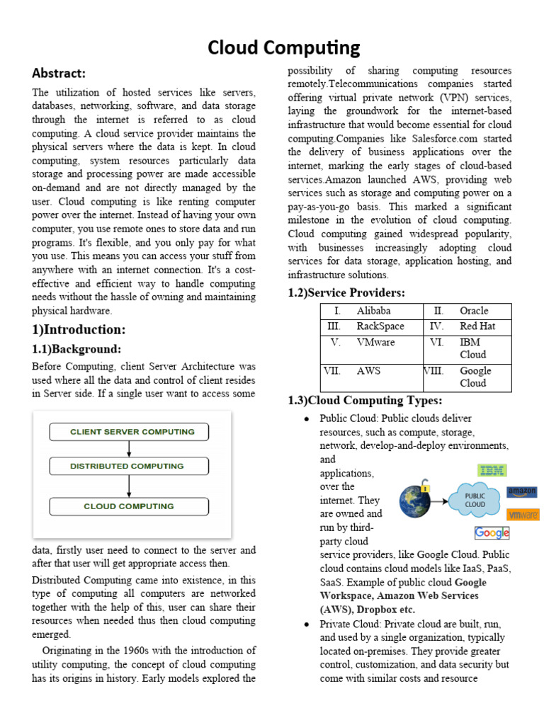 Cloud Computing | PDF | Cloud Computing | Software As A Service