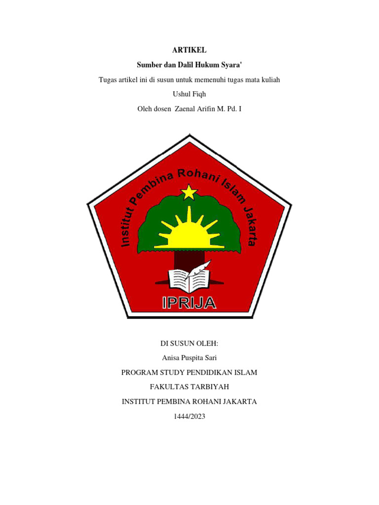 Sumber dan Dalil Hukum Syara' dalam Islam | PDF