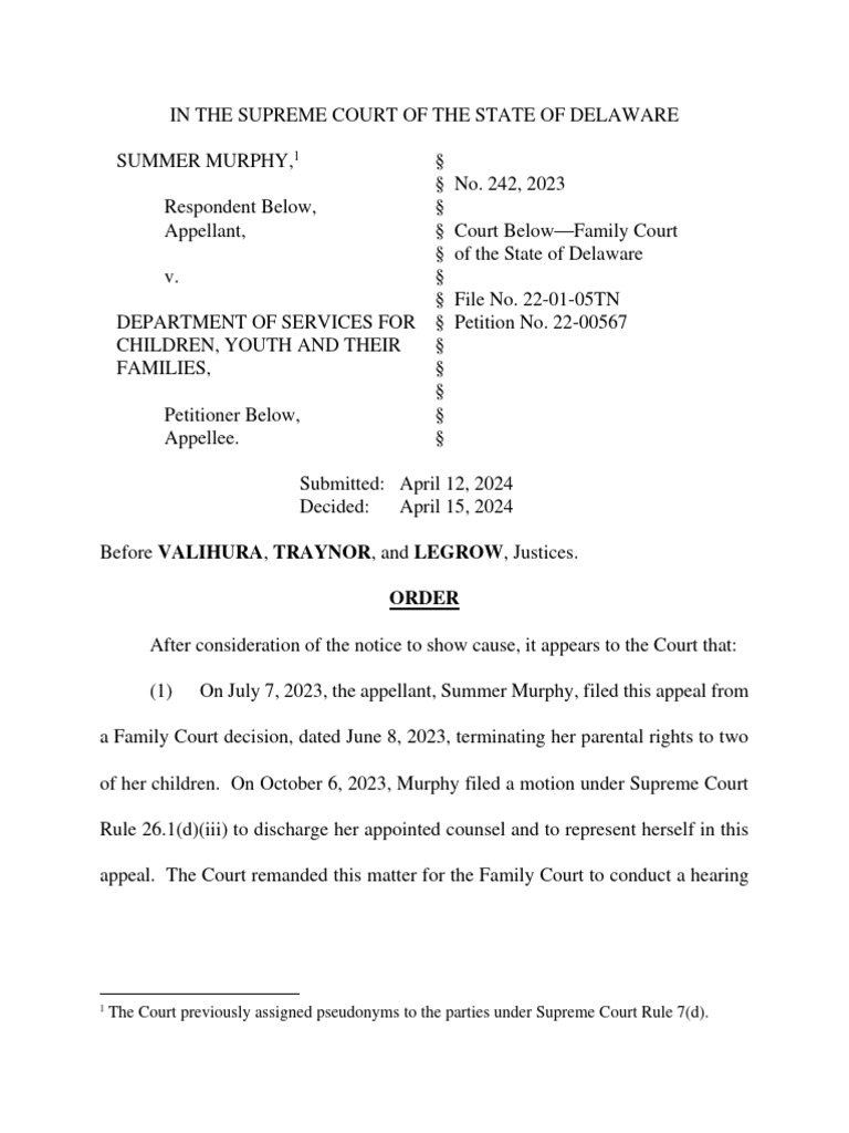 State of Delaware vs. Murphy | PDF | Appeal | Supreme Court Of The ...
