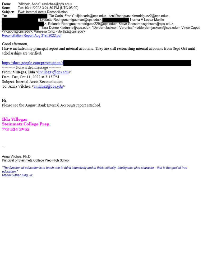 Steinmetz HS Internal Accts Emails/docs (2022-23, 2023-24) | PDF | Debits And Credits | Money