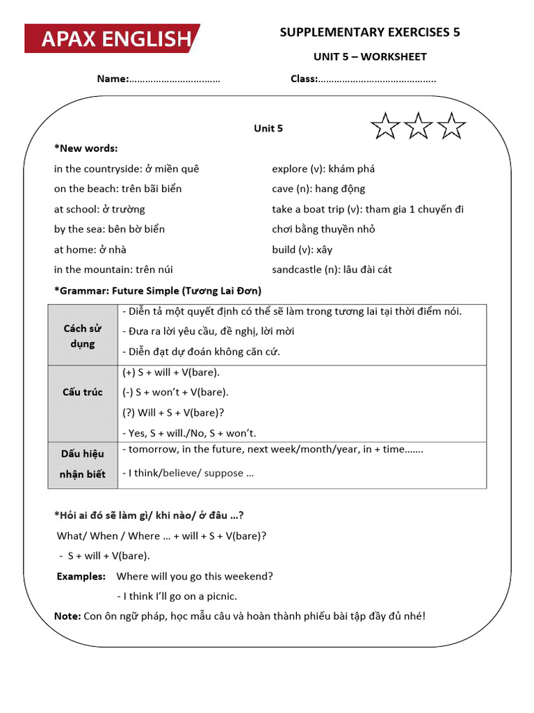Grade 5 - Unit 5 - Worksheet | PDF | Language Arts & Discipline
