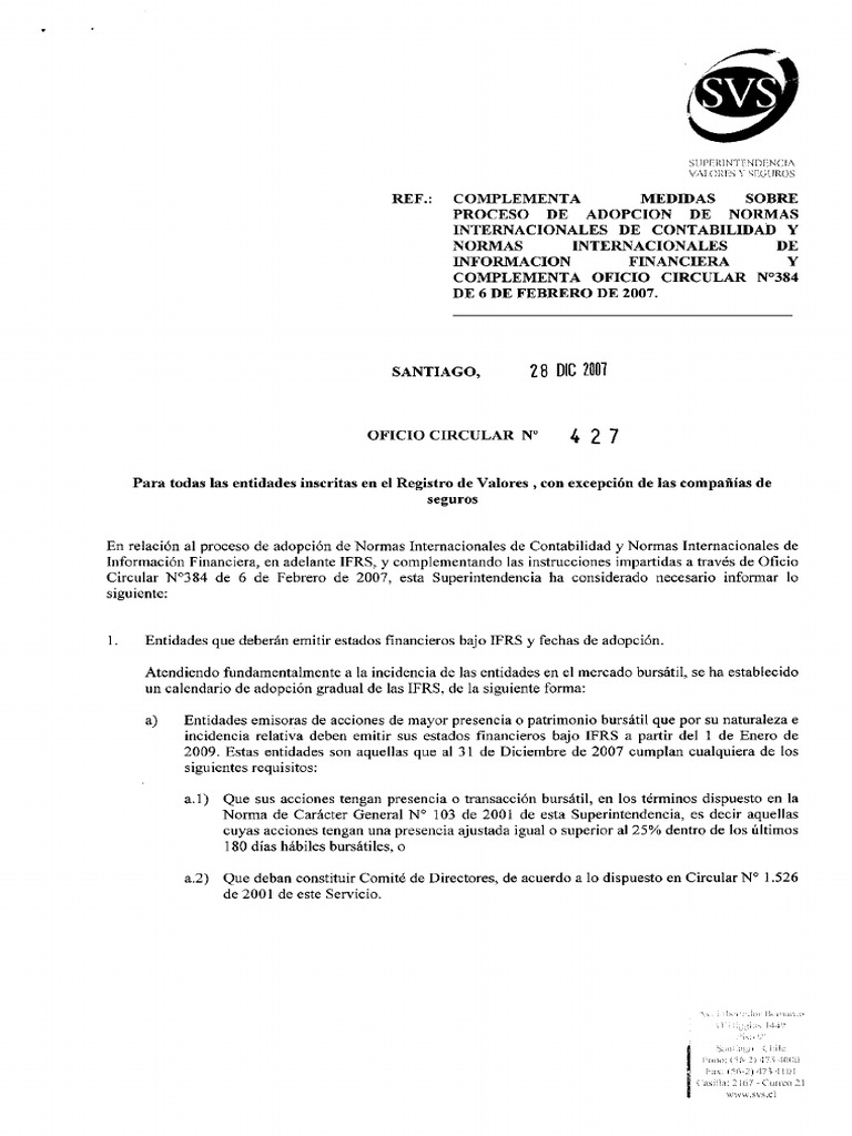 Oficio-Circular #427 de 28.12.2007 | PDF