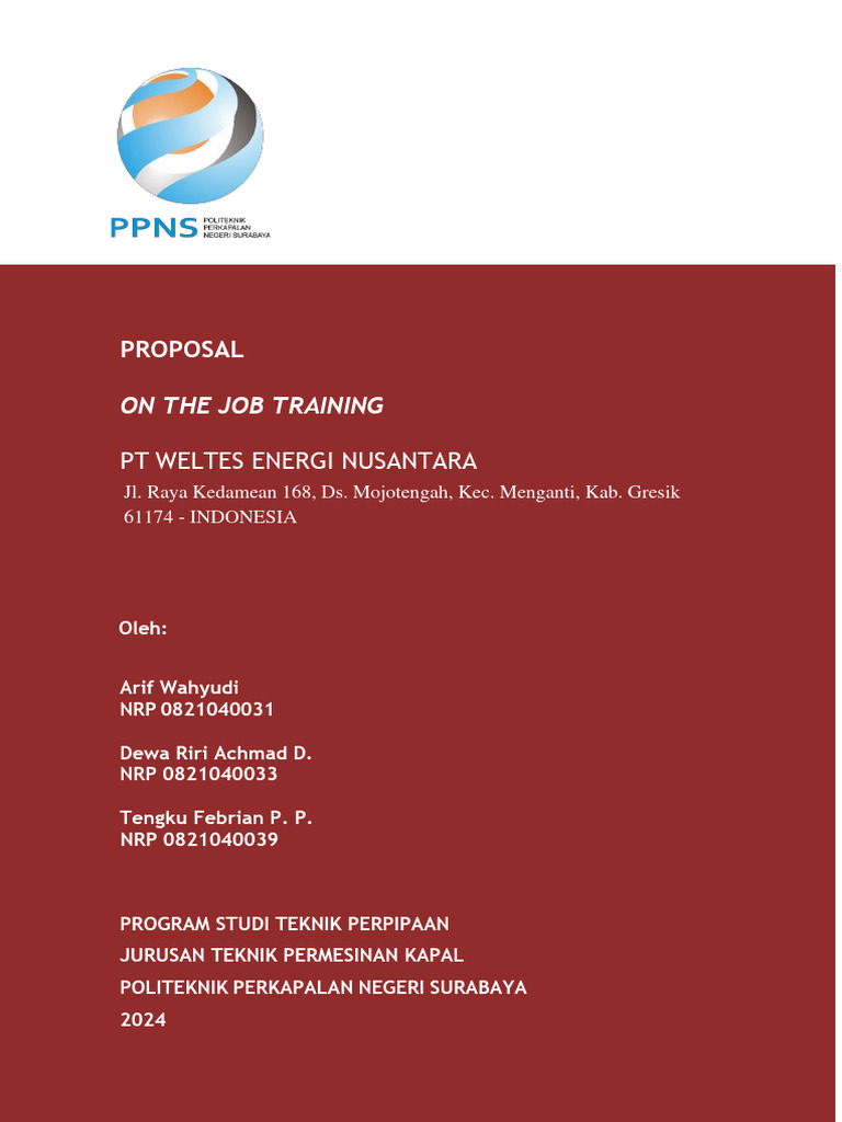 Proposal Ojt Weltes | PDF | Komputer