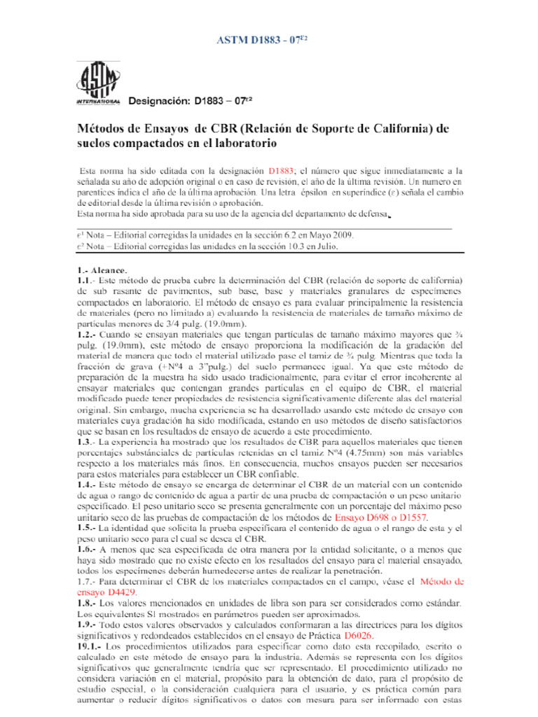 Astm D 1883-07 | PDF