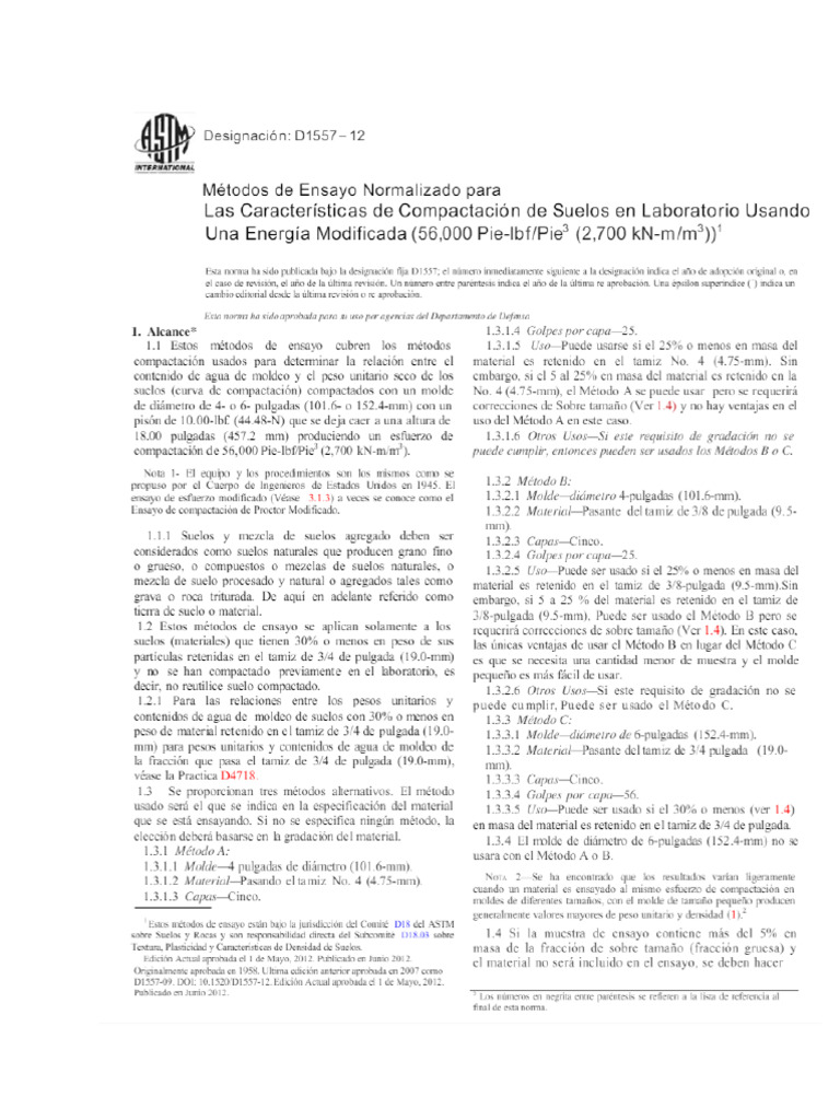 Astm D 1557-12 | PDF