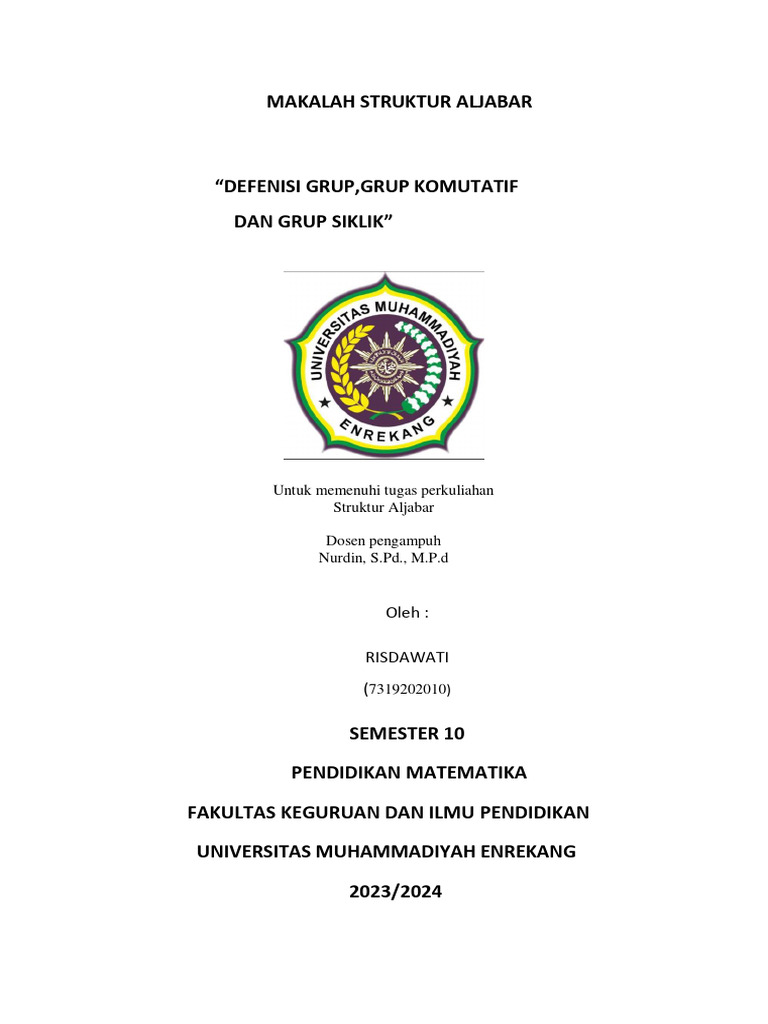 Makalah Struktur Aljabar | PDF