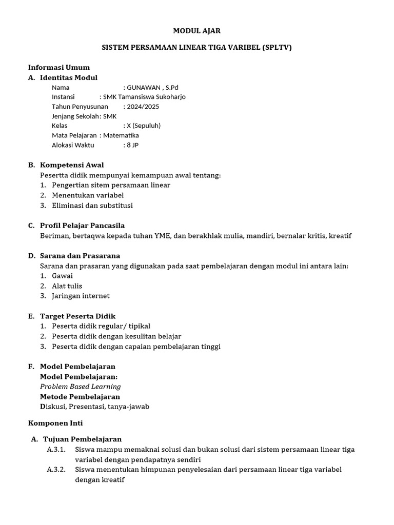 3. Modul SPLTV | PDF