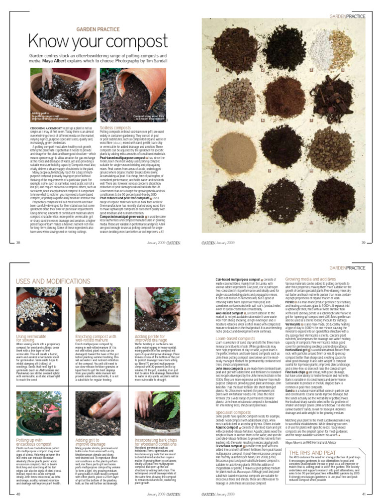 GARDEN - Know-Your-Compost Jan 2009 | PDF | Compost | Botany