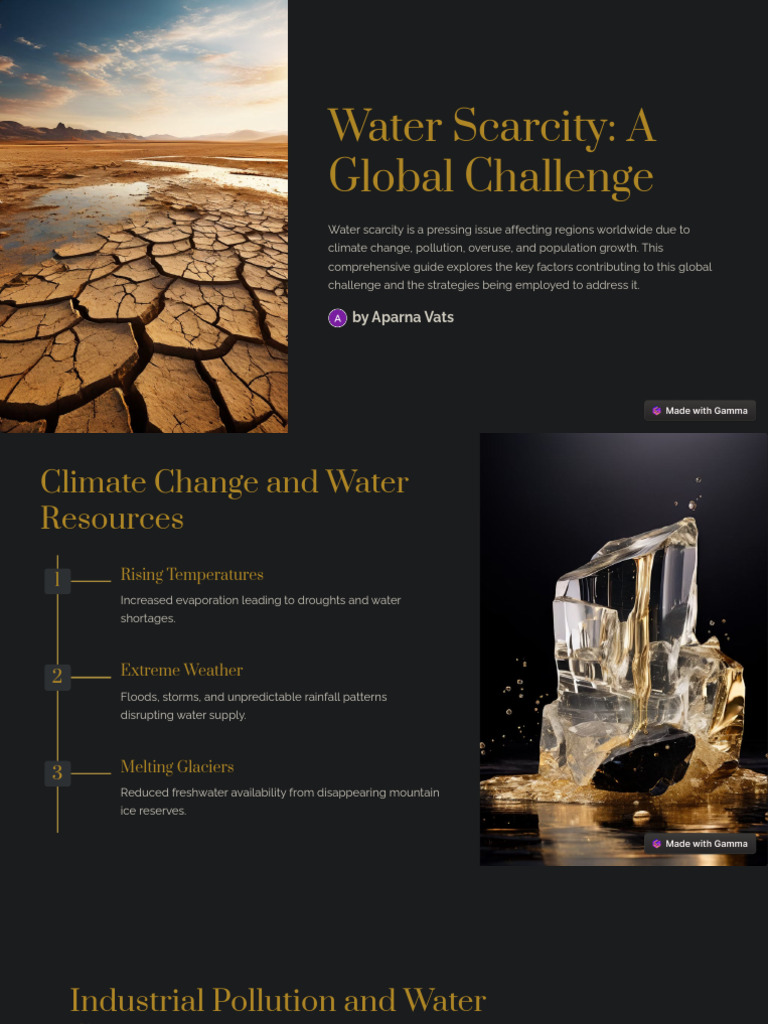 Water Scarcity a Global Challenge | PDF | Water | Water Conservation