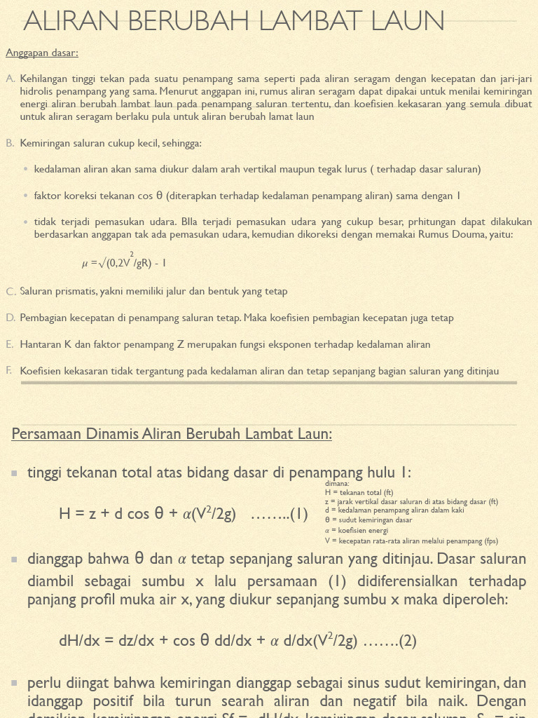 Pertemuan 15 Aliran - Berubah Lambat Laun | PDF
