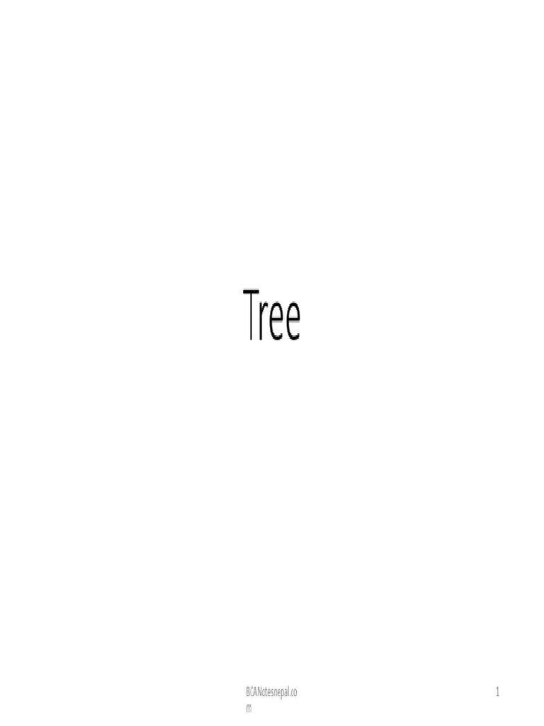 Tree - Part 1 DSA BCA Third Semester | PDF