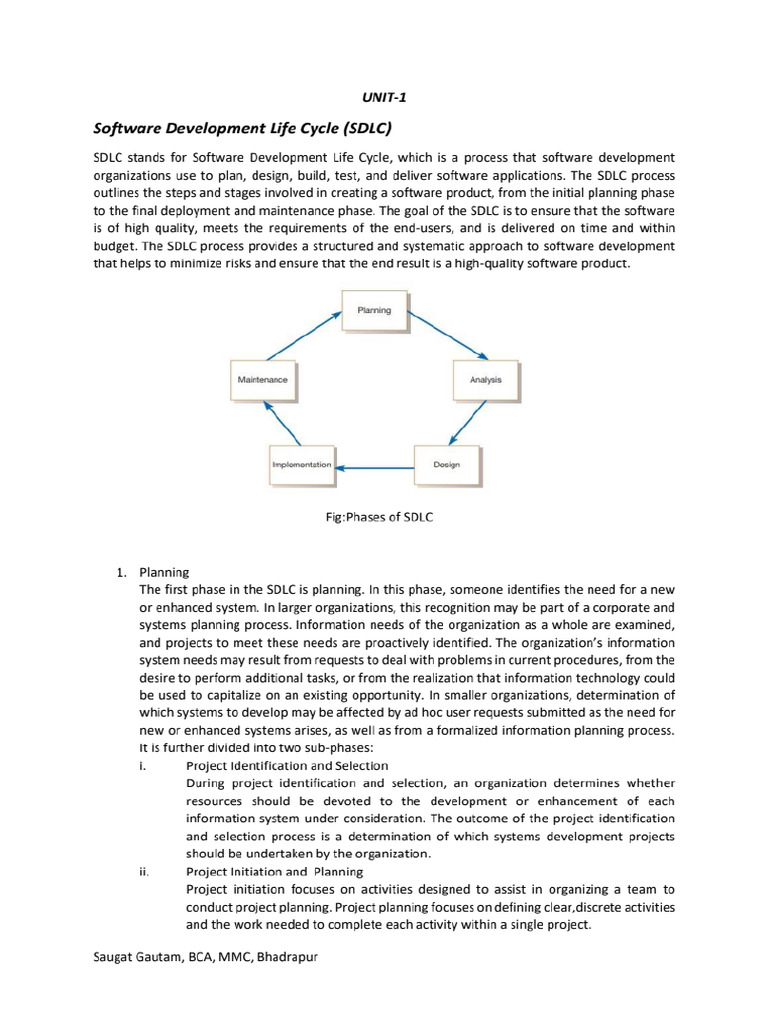 SAD Notes BCA Third Semester | PDF