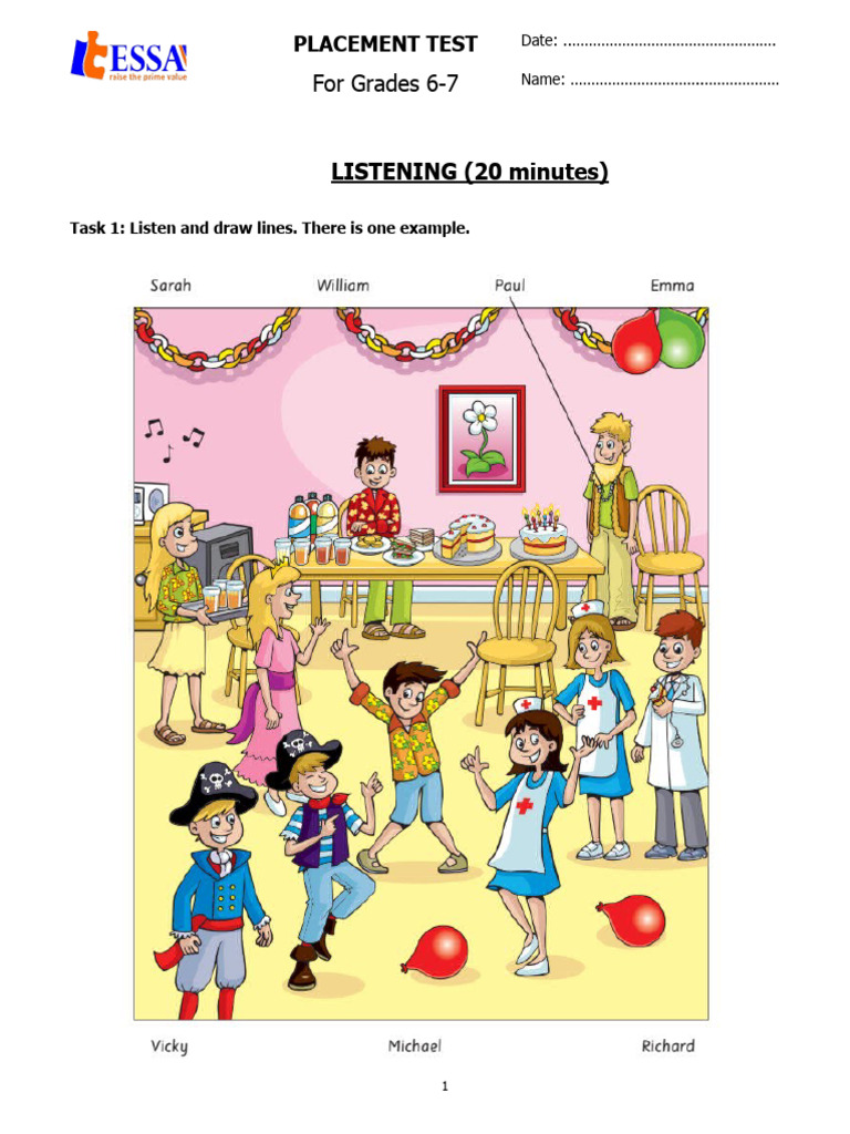 Grade 6-7 Placement Test Template | PDF | Morphology | Semantic Units