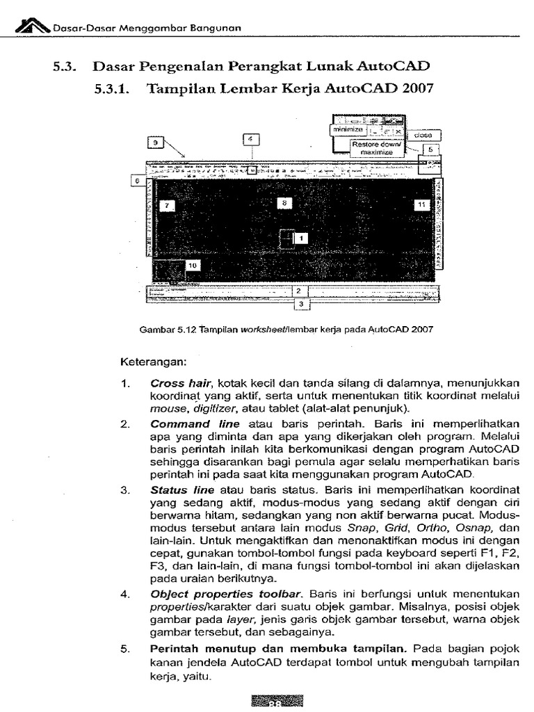 Materi Dasar AutoCad 2007 - Tambahan | PDF