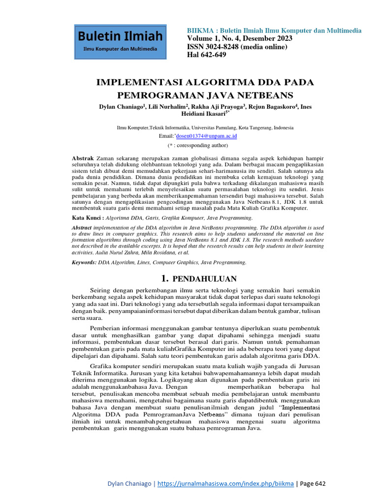 Implementasi DDA di Java NetBeans | PDF | Seni | Komputer