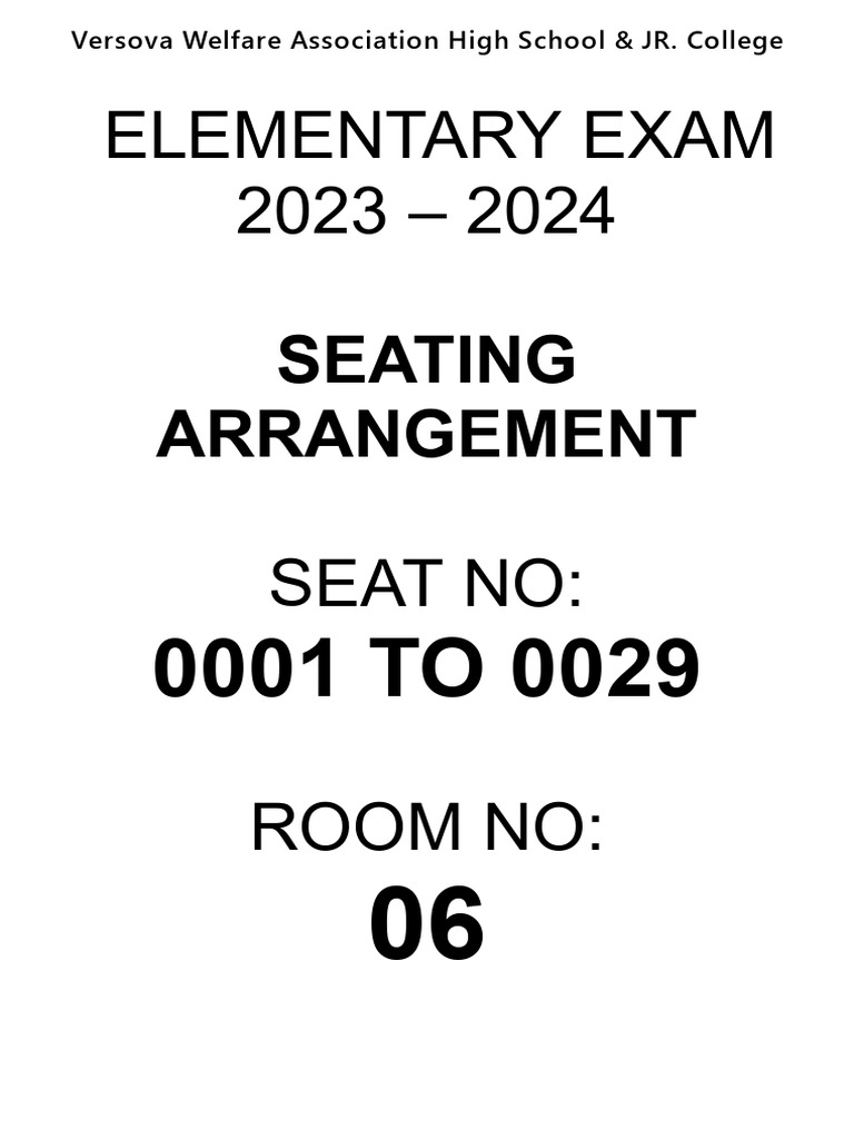 ELEMENTARY EXAM - Door Poster | PDF