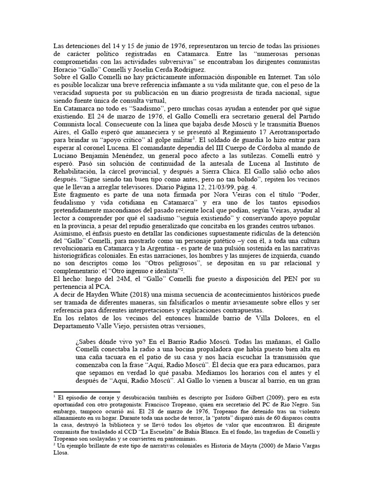 El Gallo Comelli | PDF | Historia