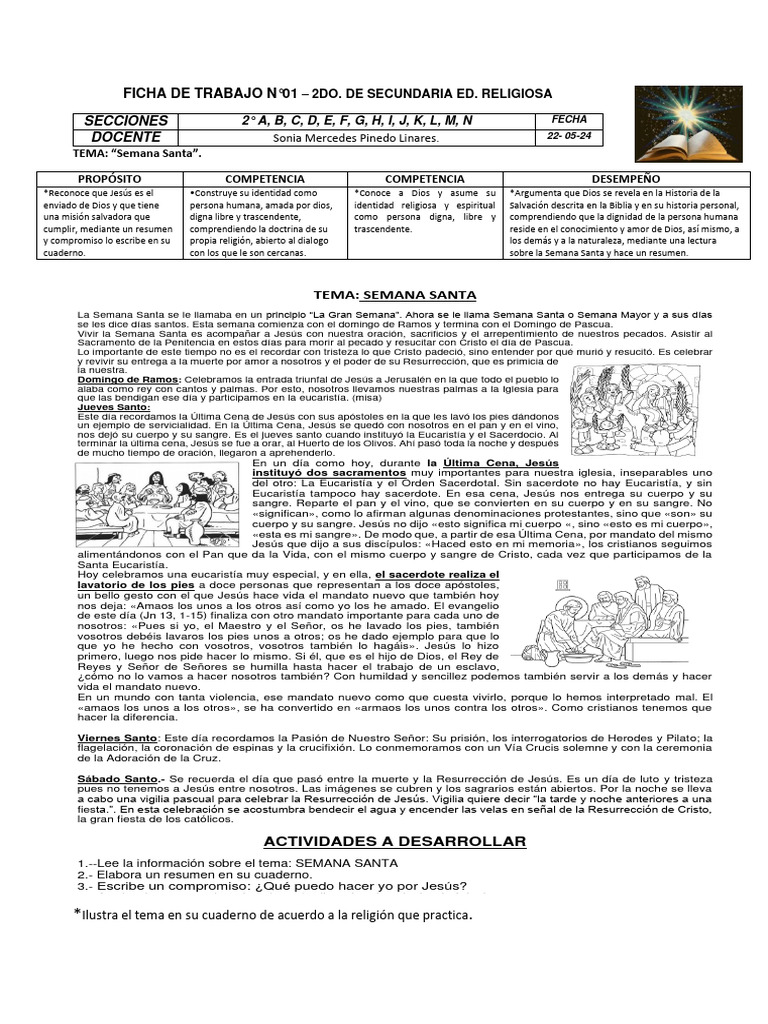 Religión 2° | PDF | Última cena | eucaristía