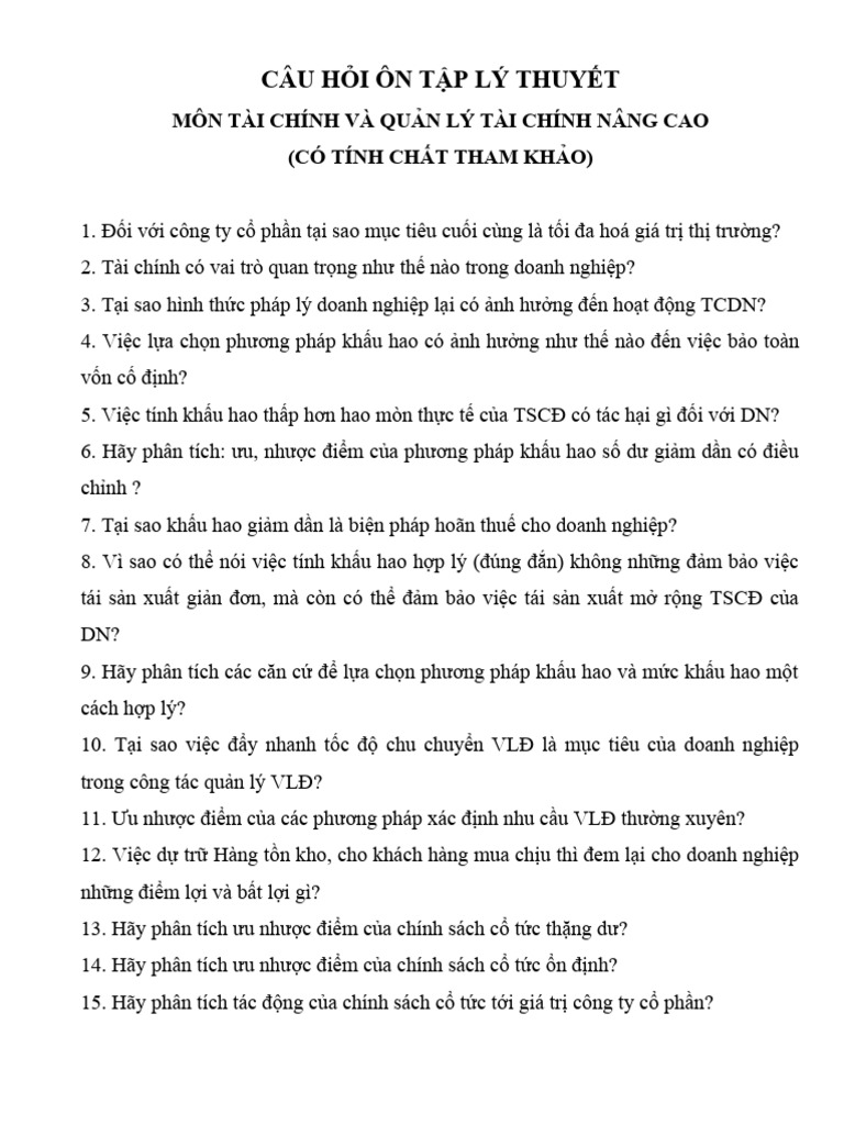 Cau Hoi Tham Khao TCDN (40 Cau) | PDF