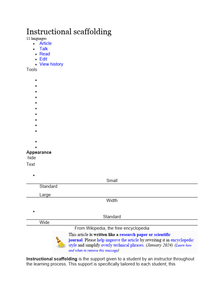Scaffolding | PDF | Cognitive Psychology | Neuroscience