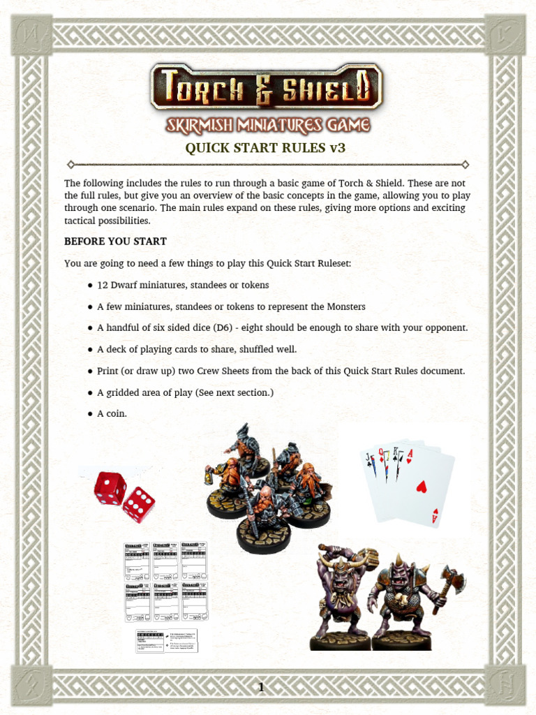Quick Start Rules for Torch & Shield | PDF | Dwarf (Dungeons & Dragons ...