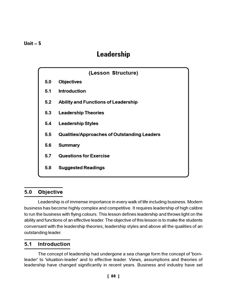 PGDHRM Paper-I Unit-5 Nalanda University | PDF | Leadership | Power (Social And Political)