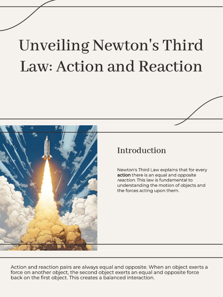 Slidesgo Unveiling Newtons Third Law Action and Reaction ...