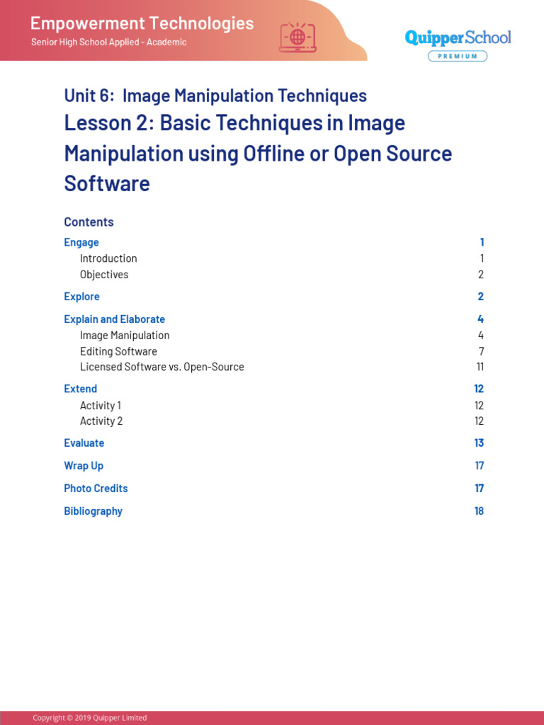 Lesson 2 - Basic Techniques in Image Manipulation Using Offline or Open Source Software - 0 ...