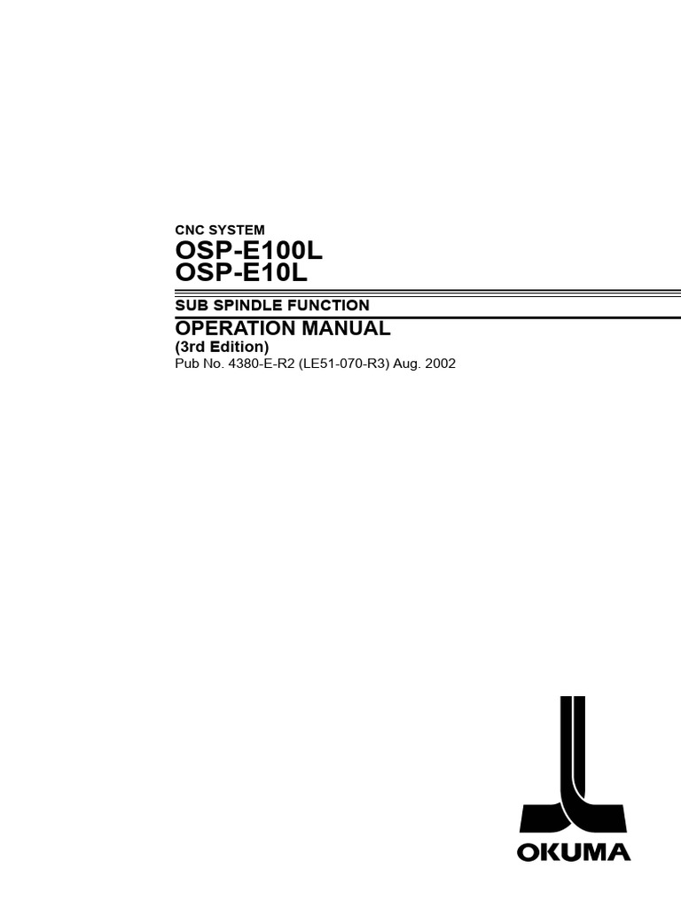 Sub Spindle Function E100L | PDF | Parameter (Computer Programming ... Sub Spindle Function E100L | PDF | Parameter (Computer Programming ...