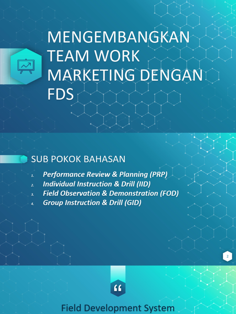 7 Mengembangkan Marketing Team Work Dengan FDS | PDF