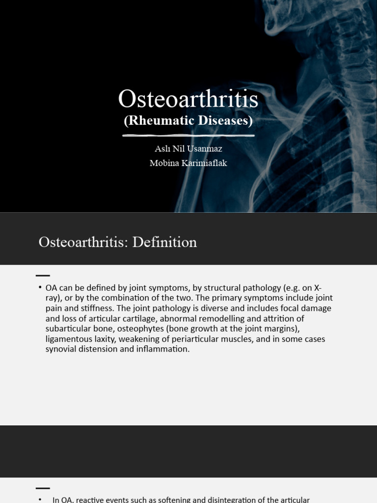 Understanding Osteoarthritis: Symptoms & Types | PDF | Osteoarthritis ...