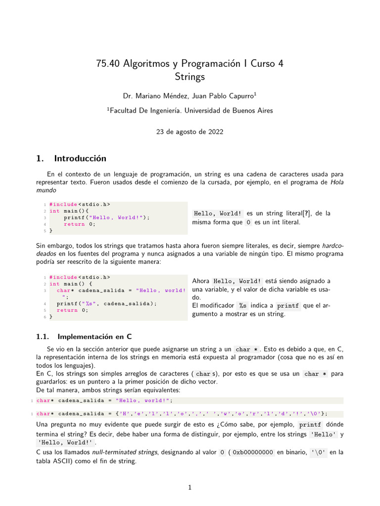 5 Strings | PDF | Cadena (informática) | Programación de computadoras