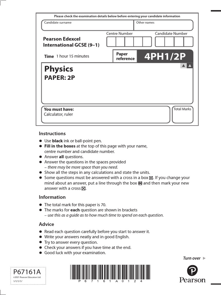 Edexcel O Level Physics Exam Paper P67161A | PDF | Stars ...