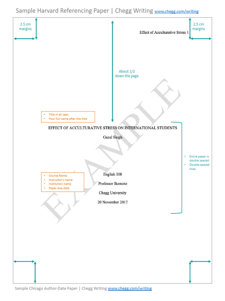 Harvard Sample Paper | PDF | Citation | Academic Publishing