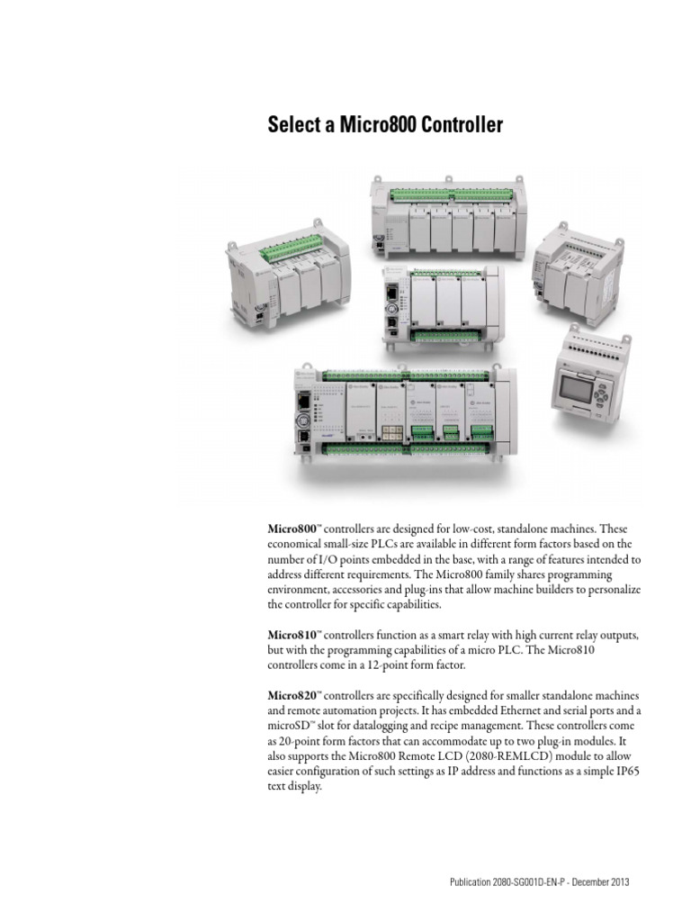 Allen Bradley 2080 LC10 12AWA | PDF | Alternating Current | Programmable Logic Controller