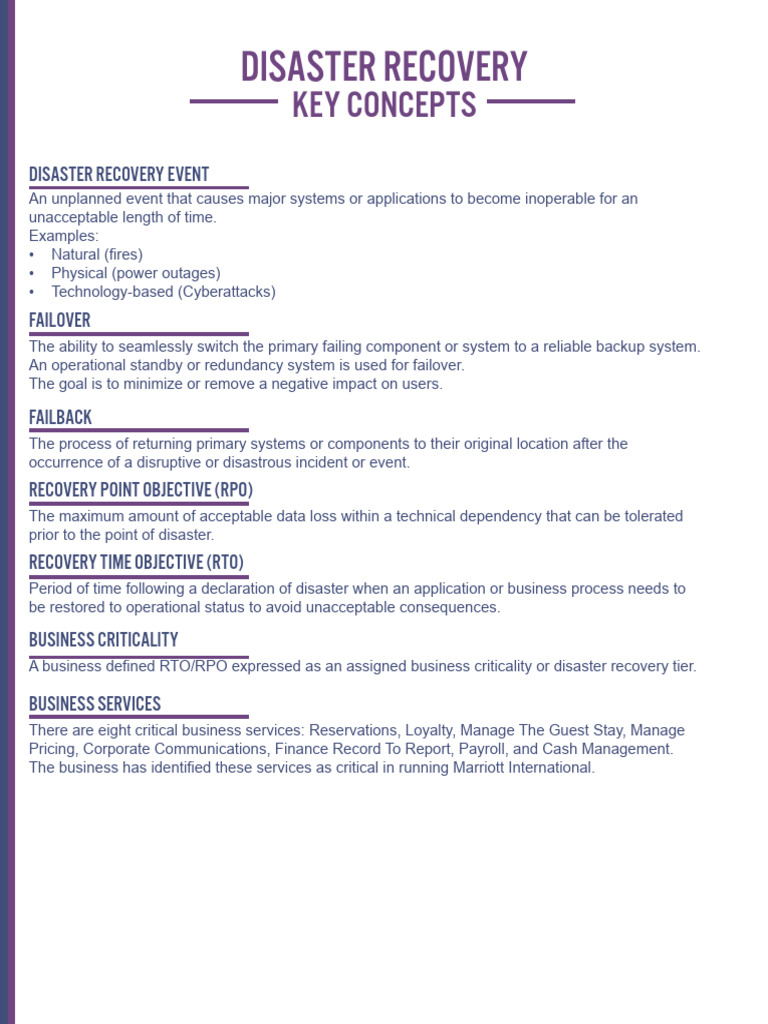 Disaster Recovery Strategies for Marriott | PDF