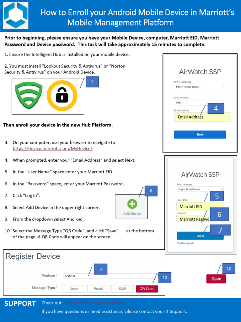 Enroll Android in Marriott Mobile Management | PDF | Mobile App ...