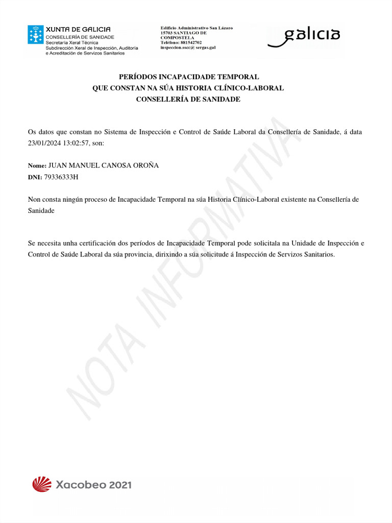 Informe Sergas Clinica | PDF