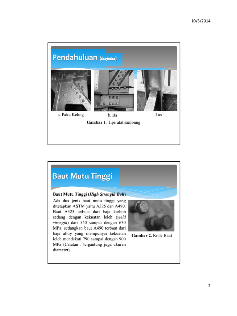 Sambungan Baut Konstruksi Rev01 | PDF